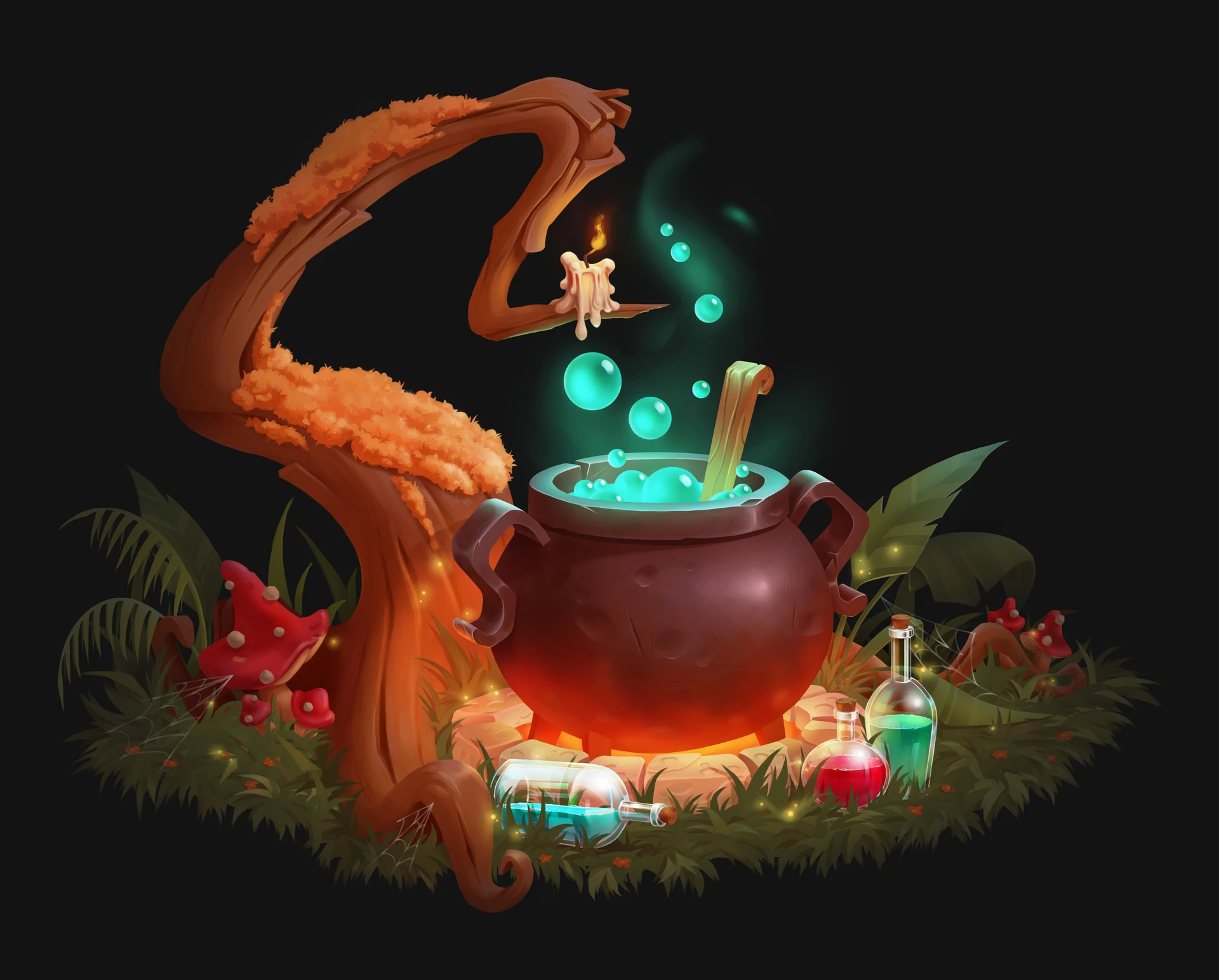 ArtStation - Hidden witch's hearth
