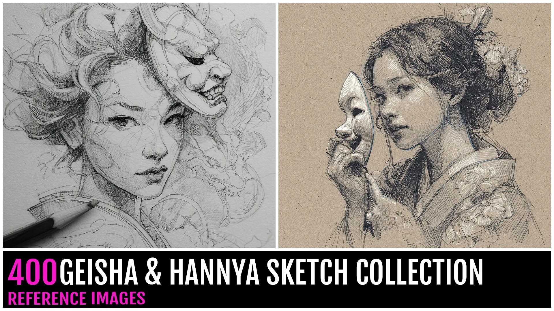 geisha drawing reference