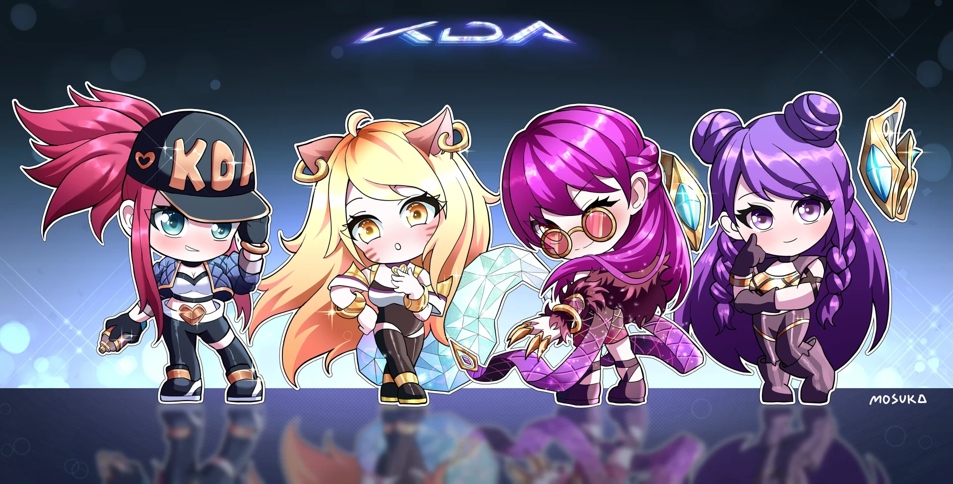 ArtStation - K/DA POP/STARS fanart (Chibi)
