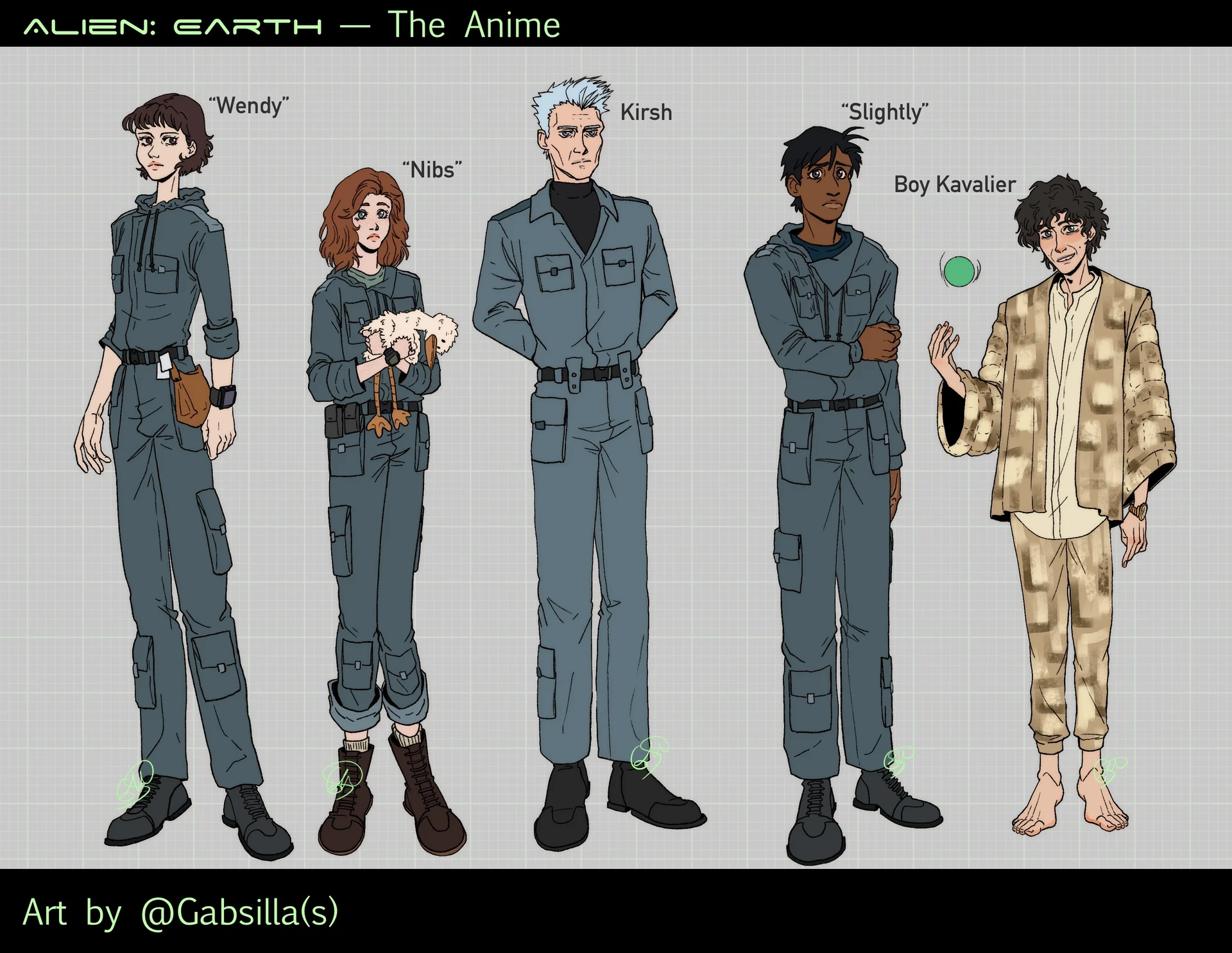 Gabs - Alien: Earth — The Anime Character Designs