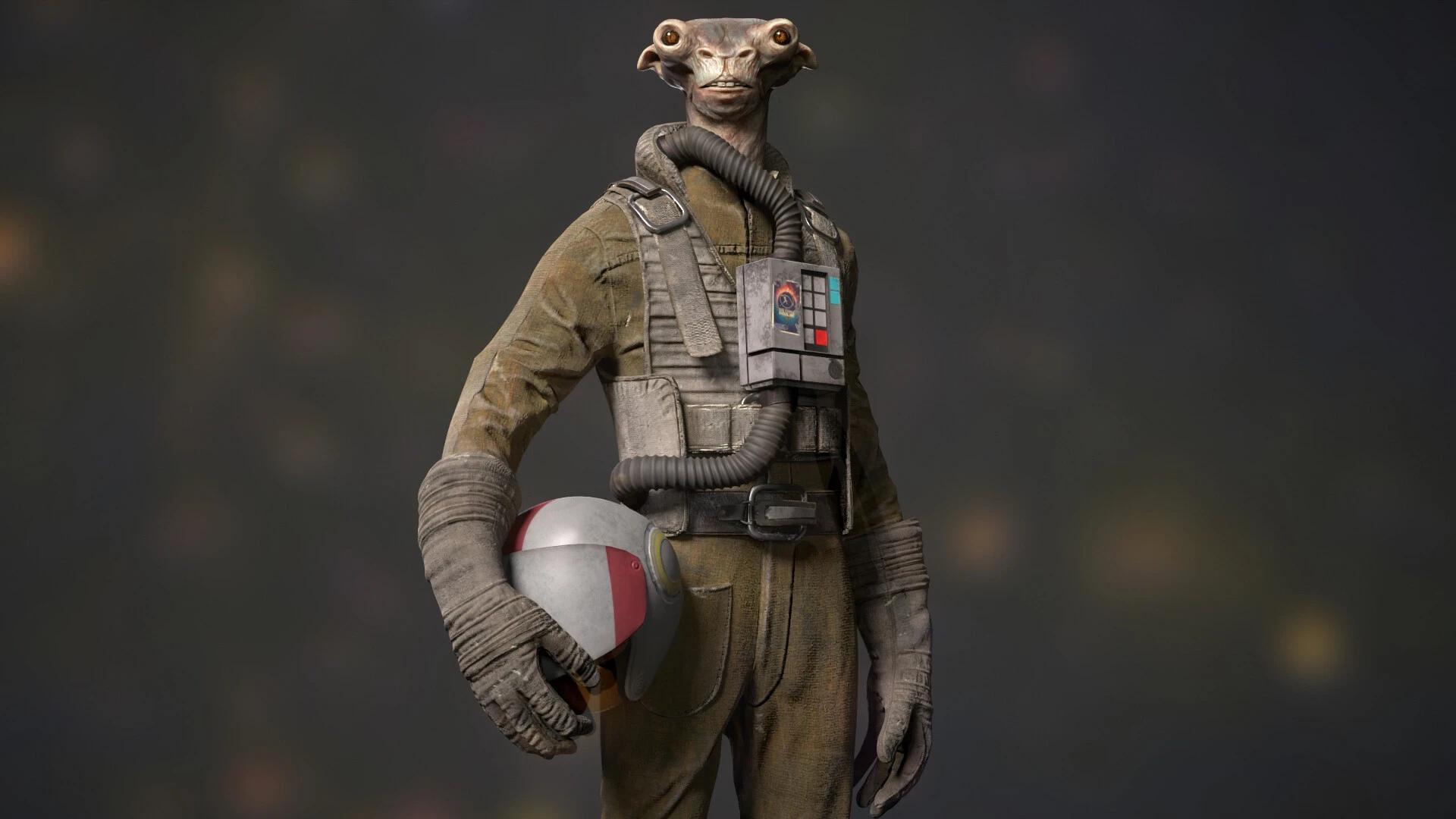 ArtStation - Mon Calamari Rebel Pilot – Character Design & Real-Time Model