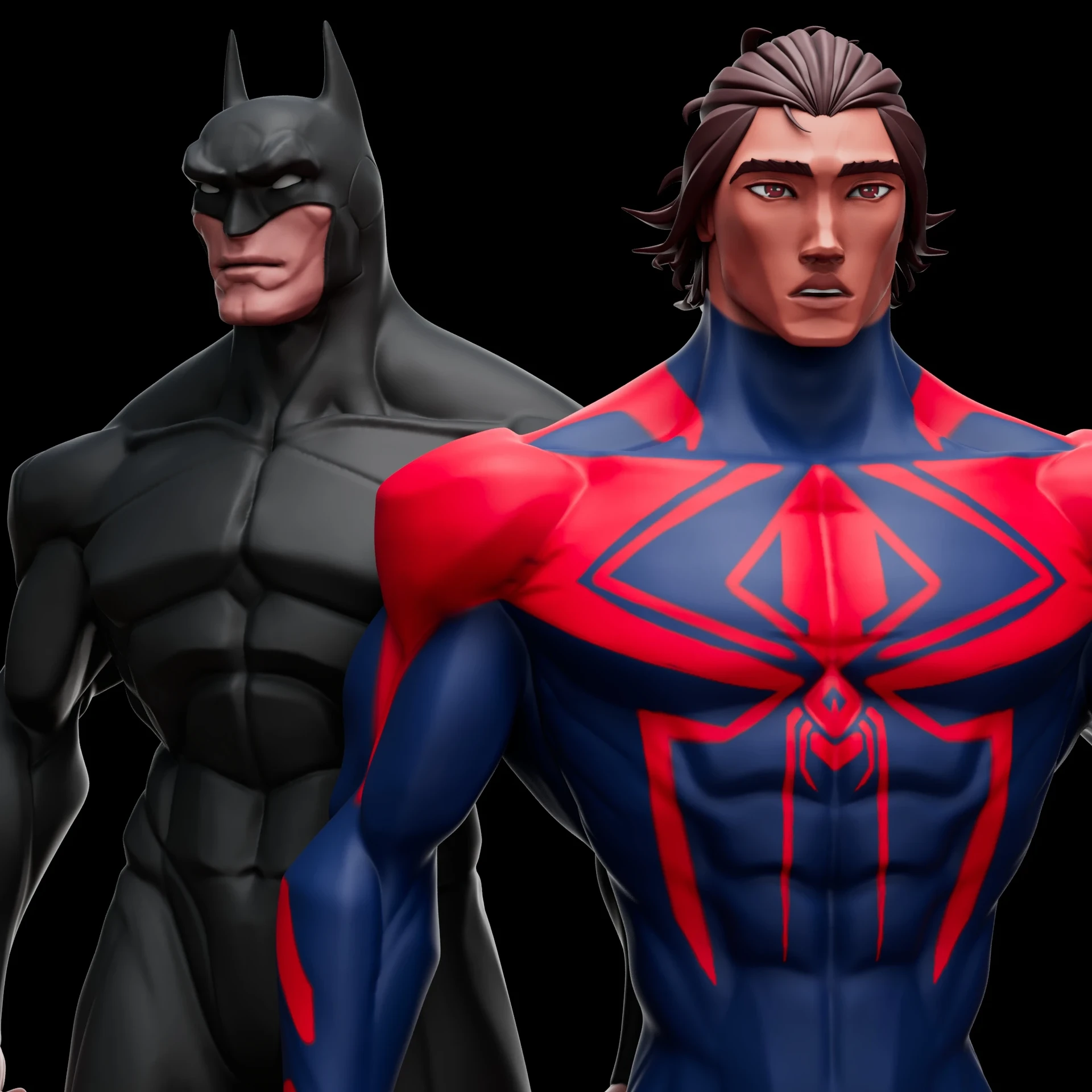 ArtStation - Spider-Man 2099 and Batman