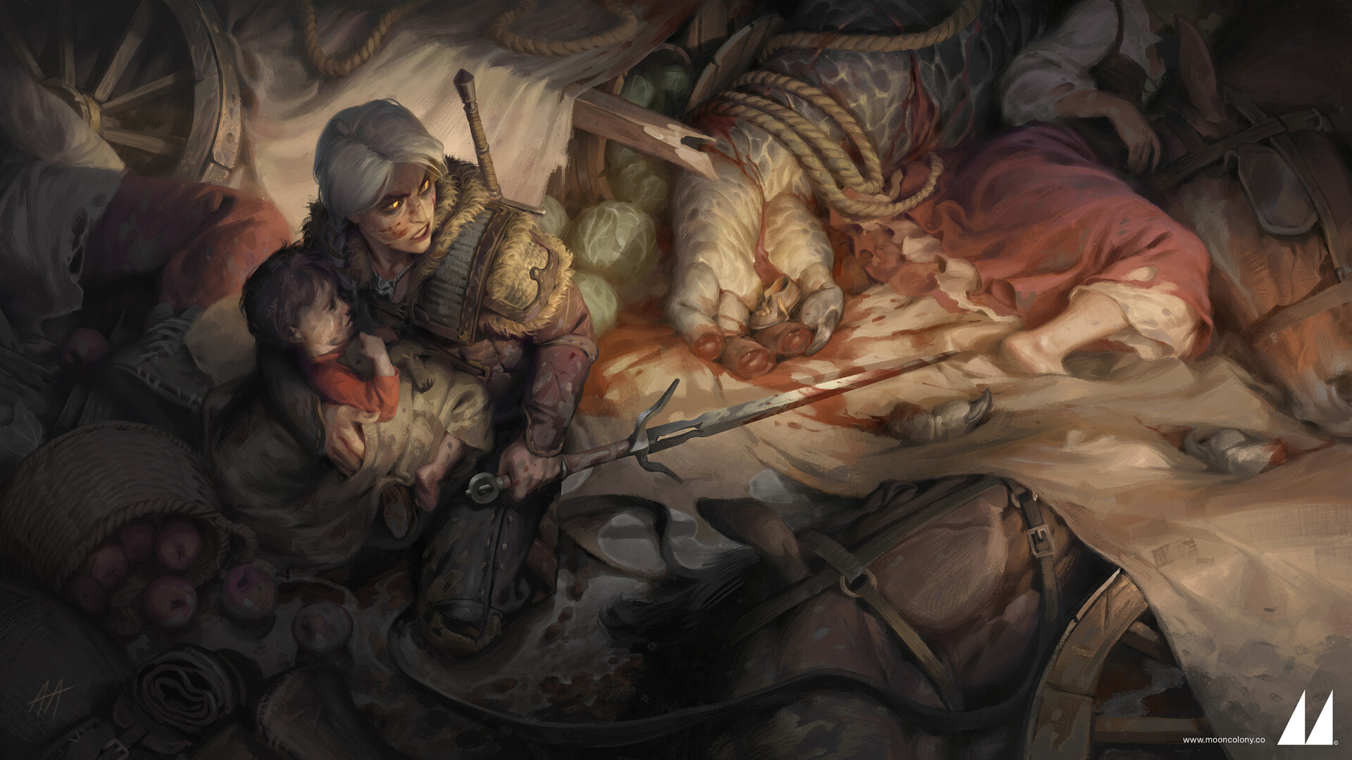 ArtStation - Aftermath - A Witcher Fan Art