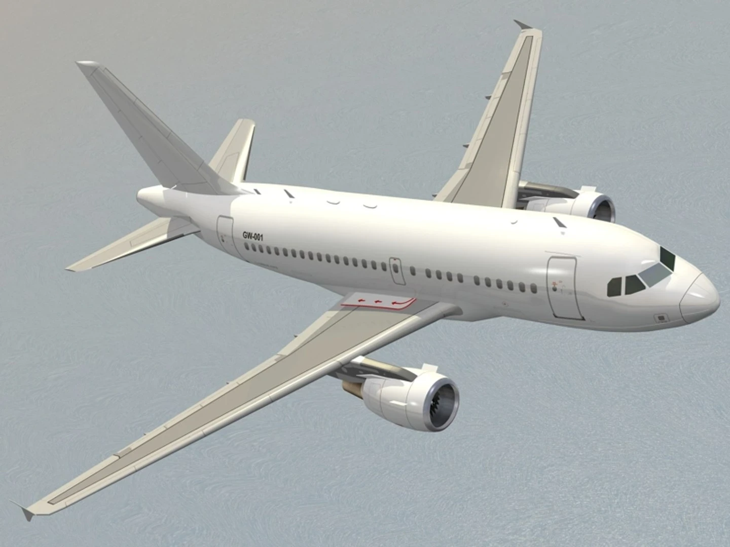 ArtStation - 3D model of the Airbus A318 - Generic white paint scheme