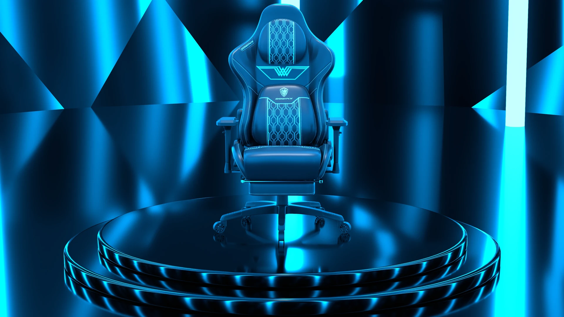 ArtStation - “High-detail gaming chair in neon lighting.”