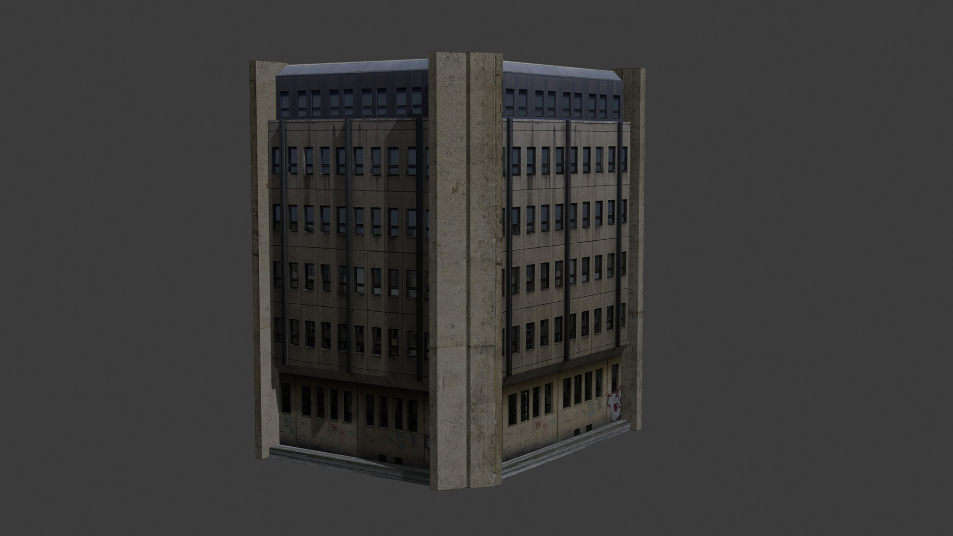 ArtStation - Soviet style apartment block - Low poly