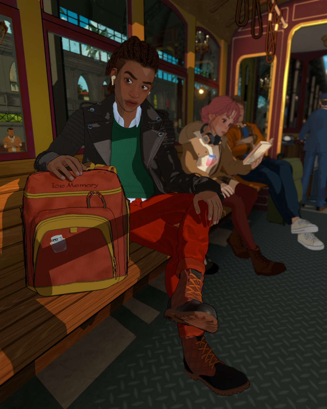 ArtStation - Animated train scene in Blender