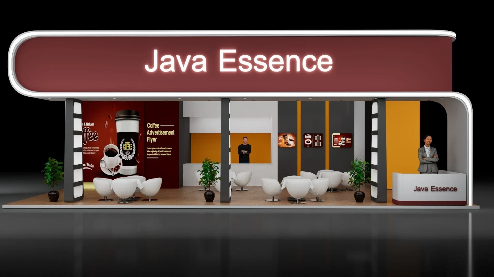 ArtStation - Java Essence | Coffee Exhibition Stall Design