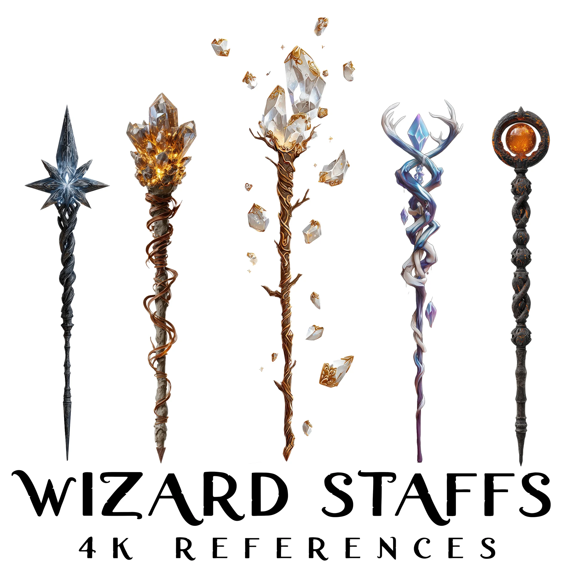 ArtStation - +450 Wizard Staffs – Reference Image Pack v.158 |4K|