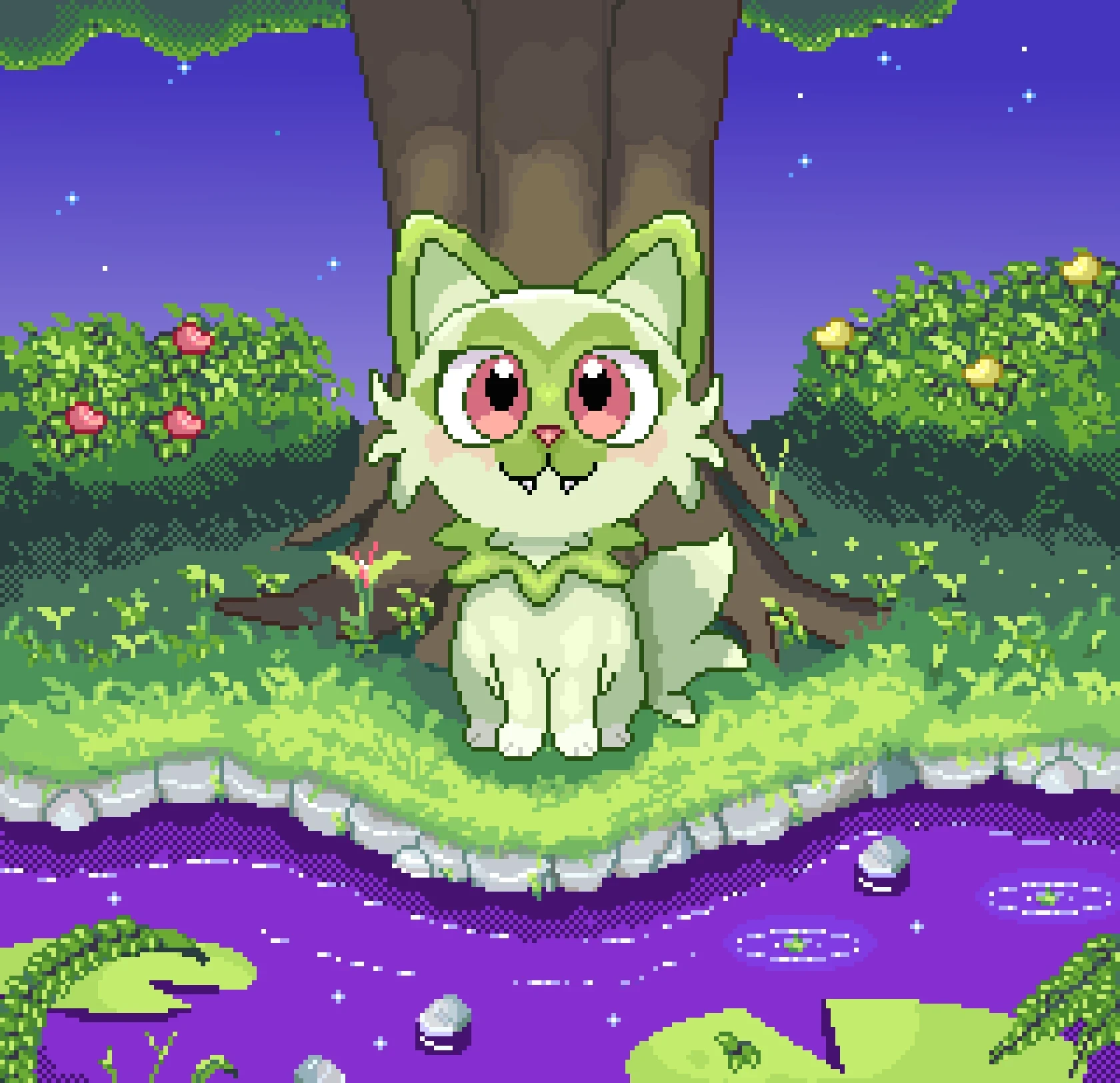 ArtStation - Sprigatito Pixel Art