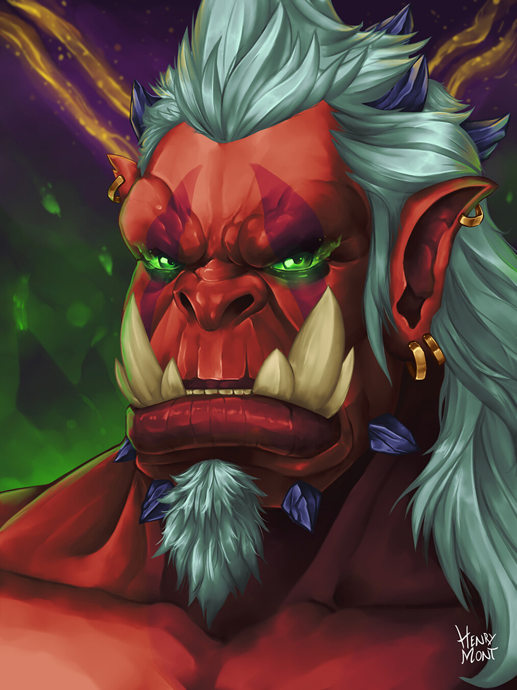 ArtStation - Fel Orc - Warcraft fanart