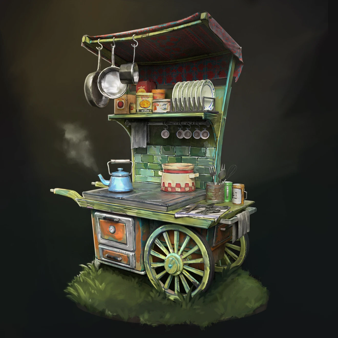 ArtStation - Yia Yia’s Kitchen Kart