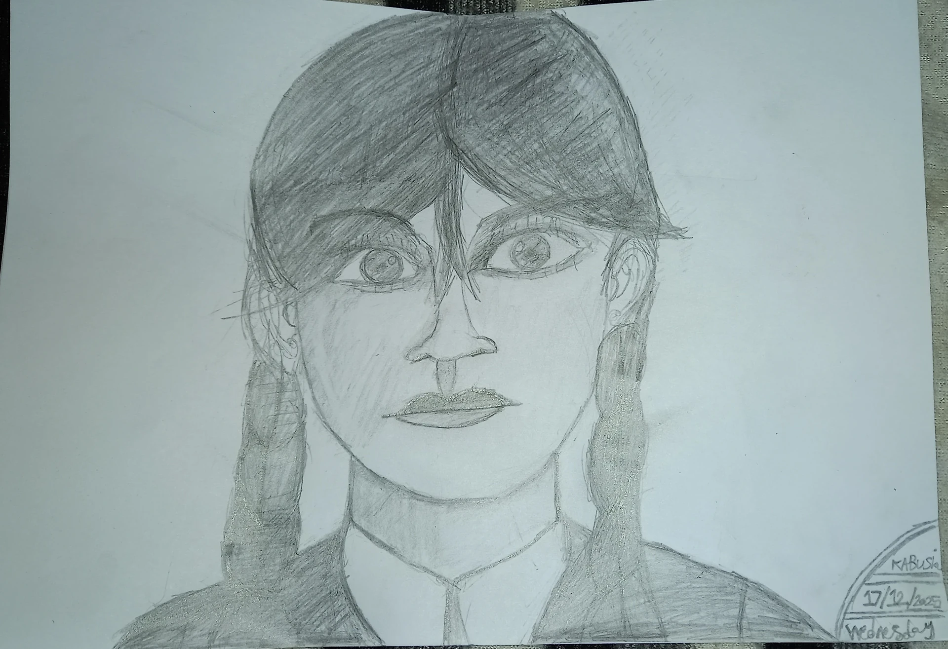 ArtStation - Wednesday Addams (Drawing Sketch)