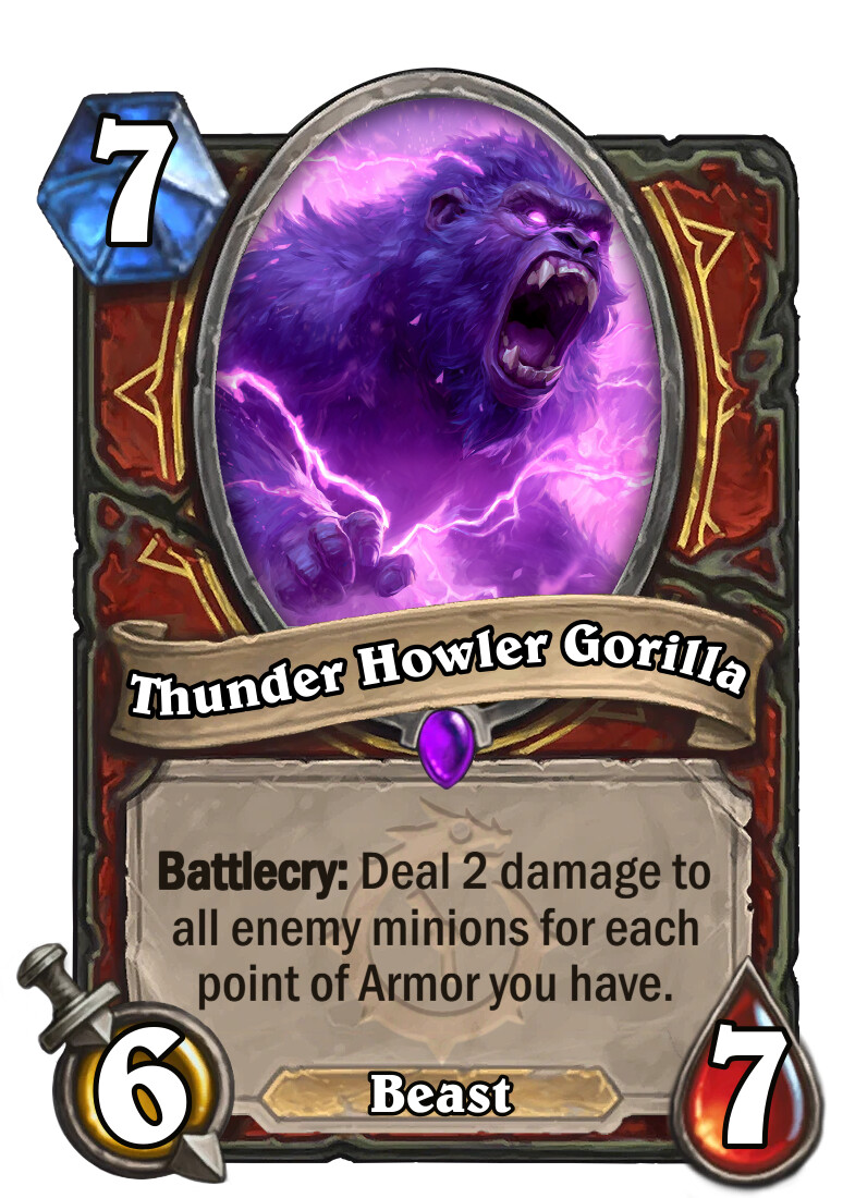 ArtStation - Thunder Howler Gorilla - Hearthstone Fan Art