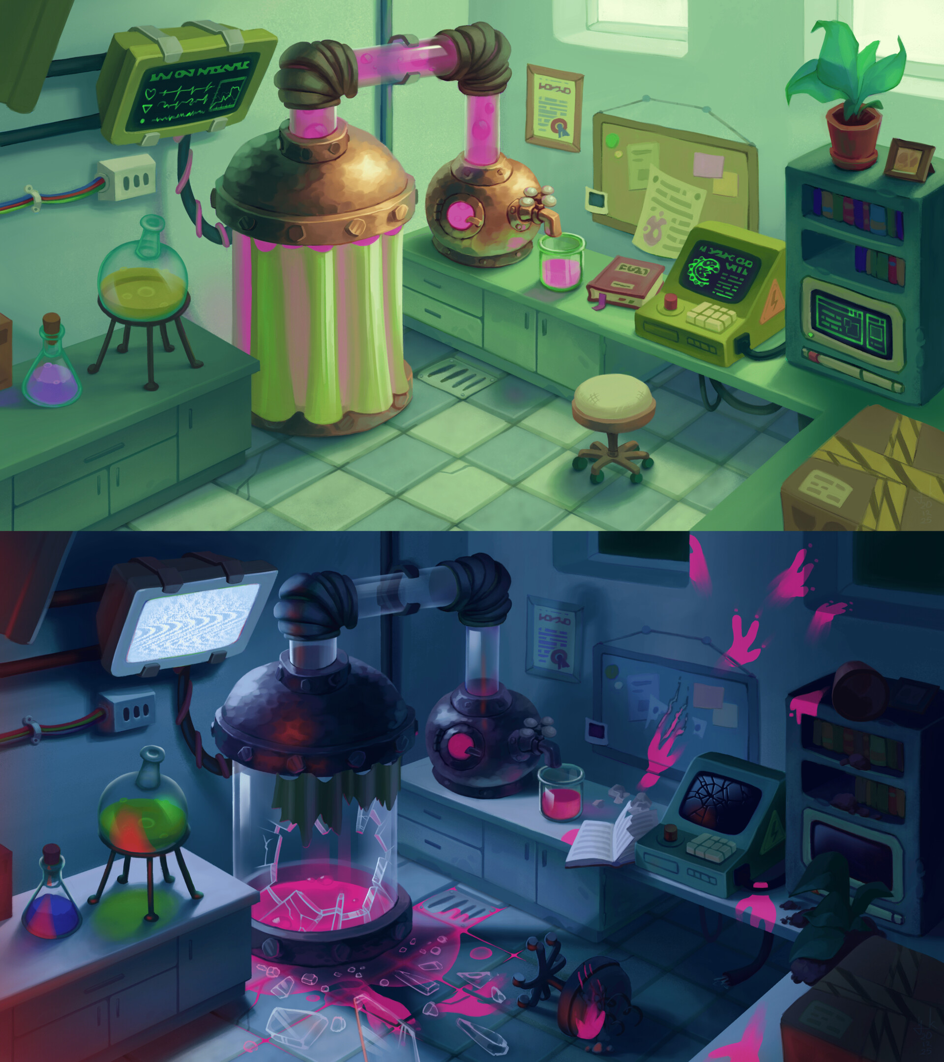 ArtStation - Laboratory Room day/night