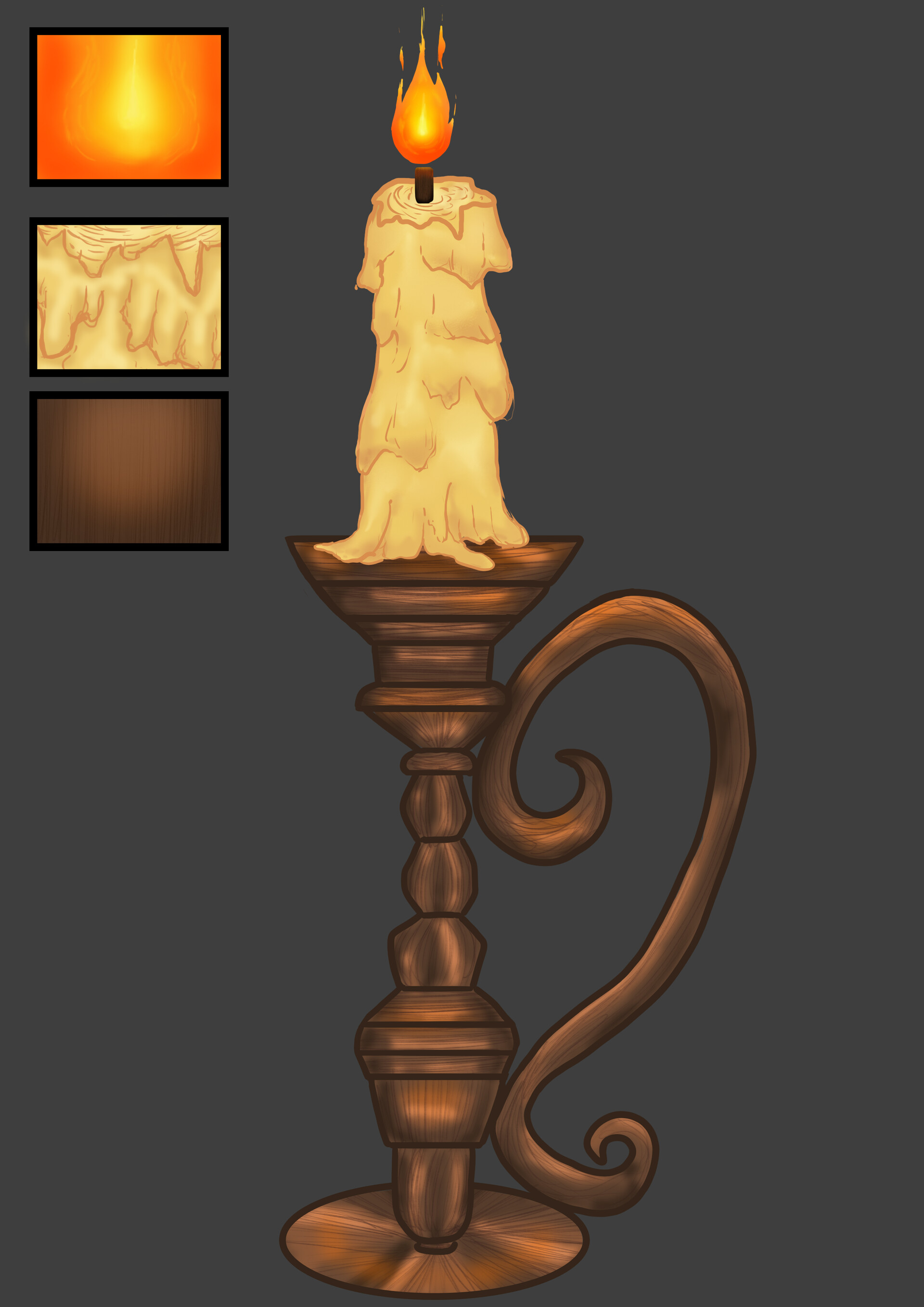 ArtStation - Candle Prop