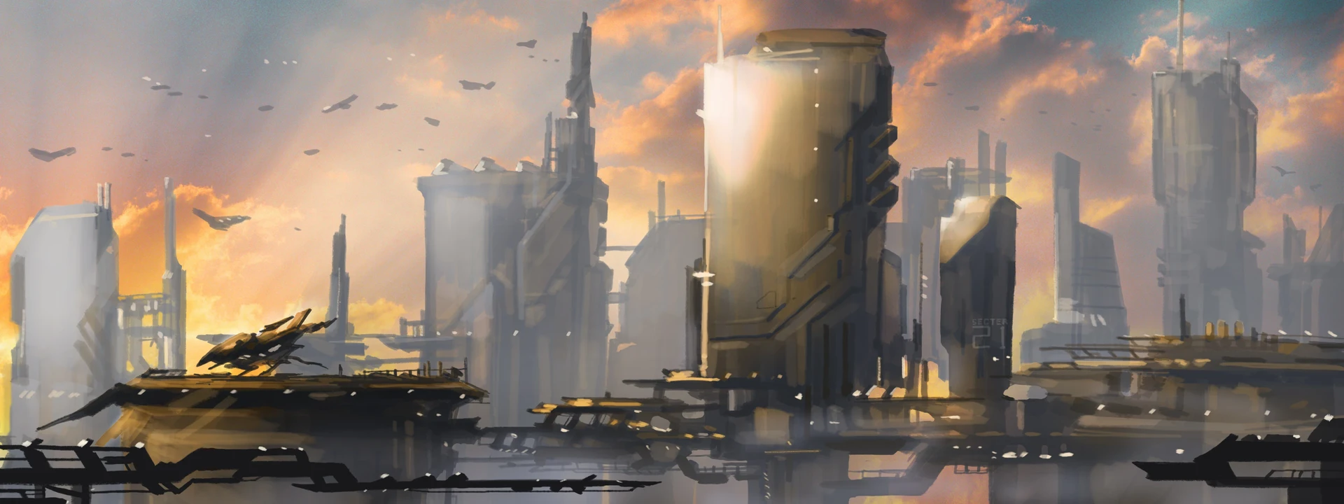 ArtStation - SF Meca 비행기 착륙장