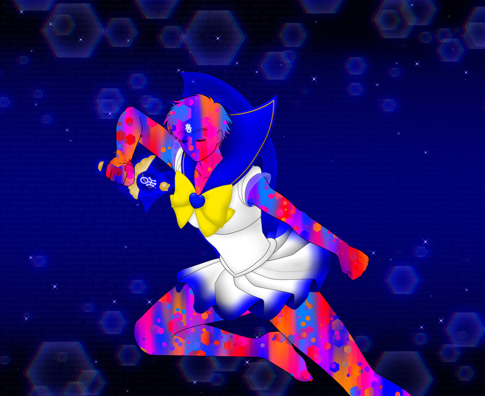 ArtStation - Ultramarine Uranus Crystal Power! Make Up!