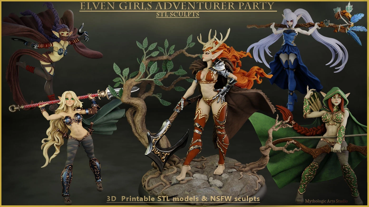 ArtStation - Elf Girls Adventurer Set Sculpts