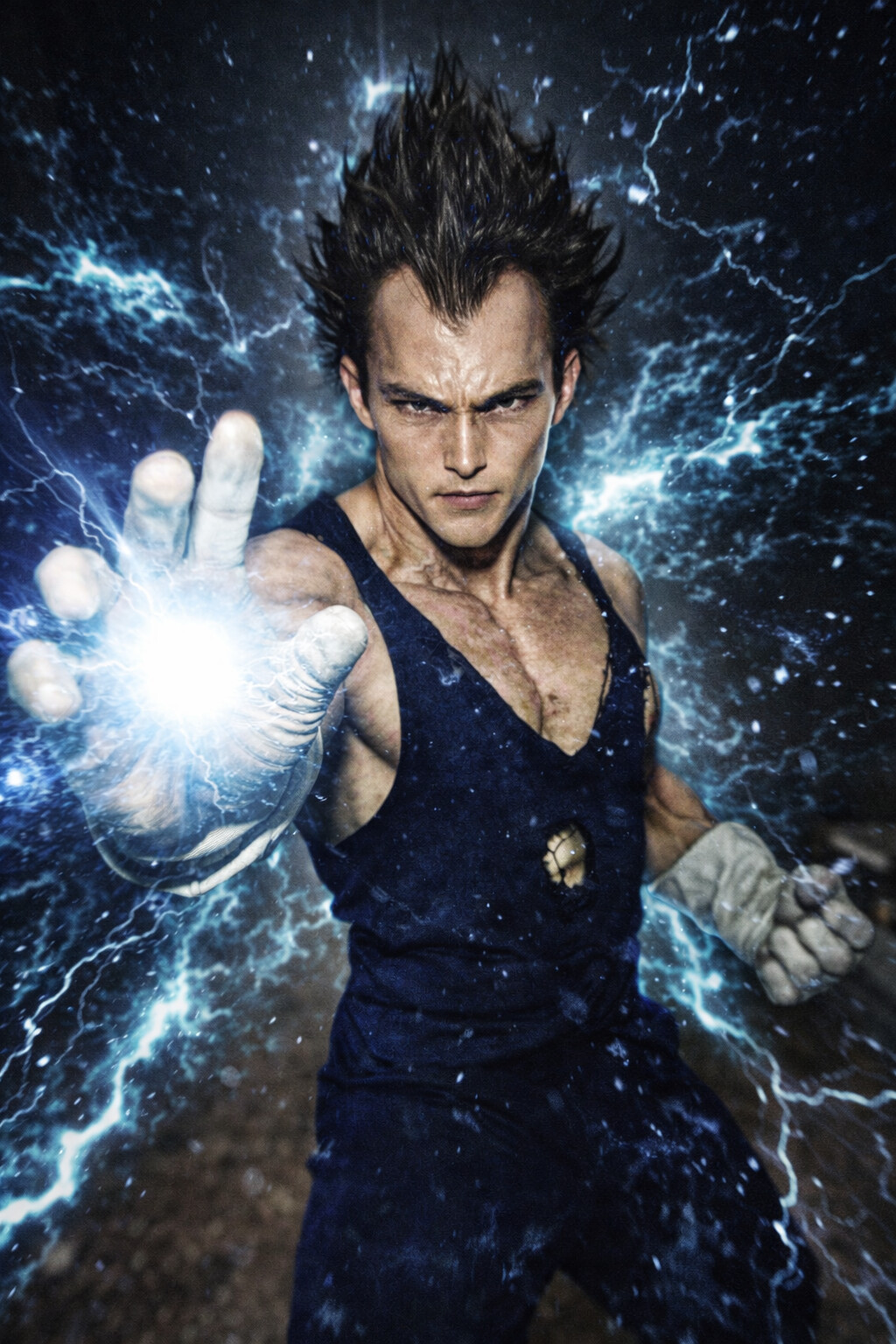 ArtStation - Vegeta Atomic Blast real life Photoshop+Ai