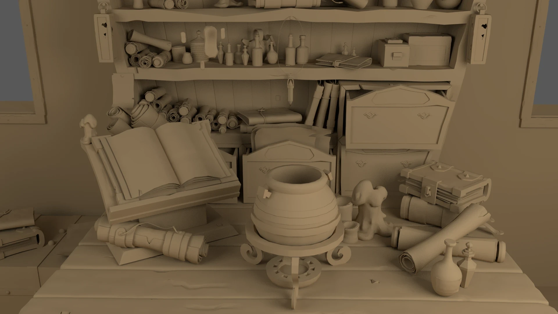 ArtStation - Witch's desk