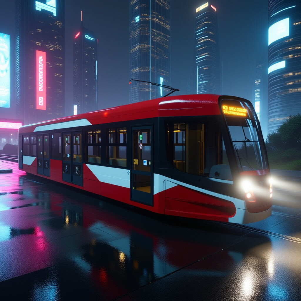 ArtStation - Modern Tram 3D model