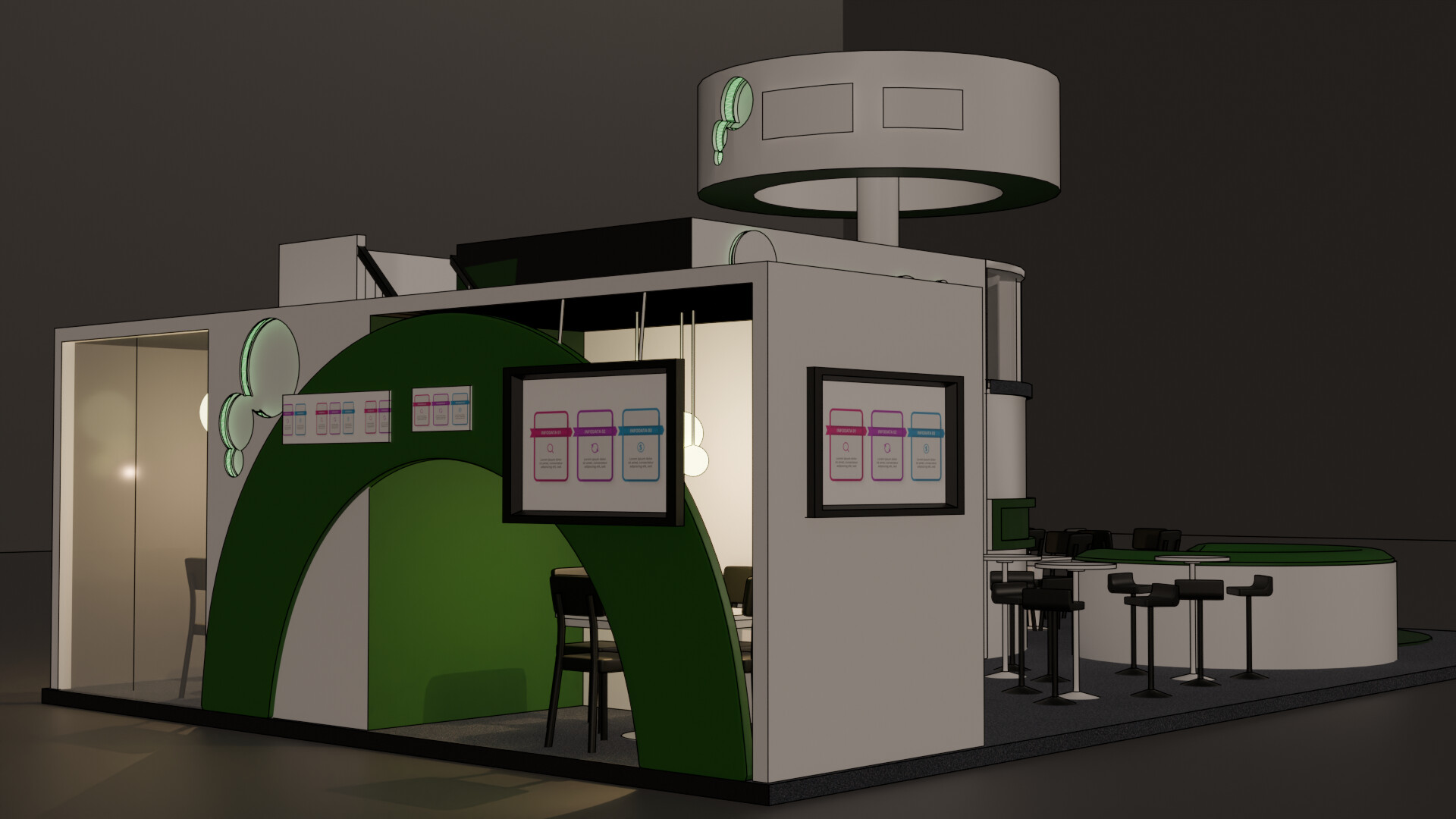 ArtStation - Green Exhibition Stand Example