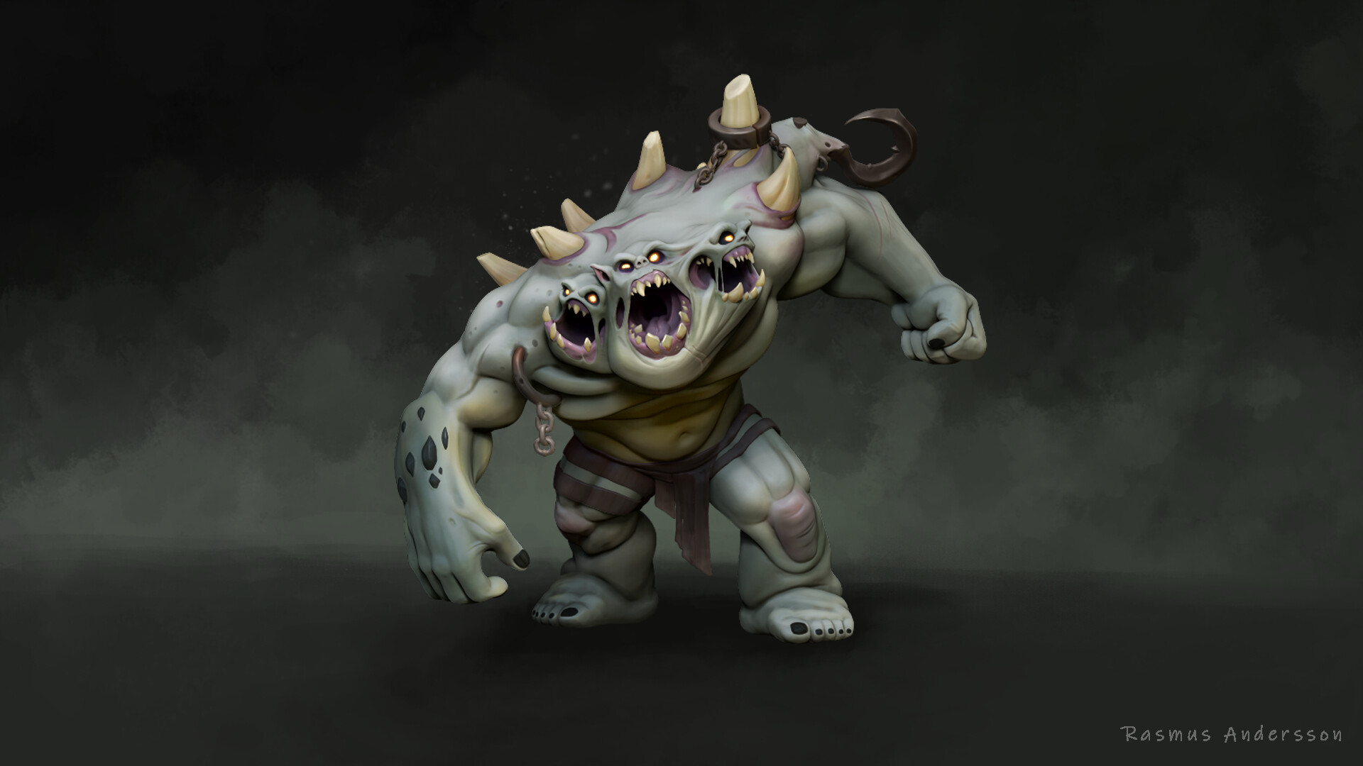 ArtStation - Three Headed Troll