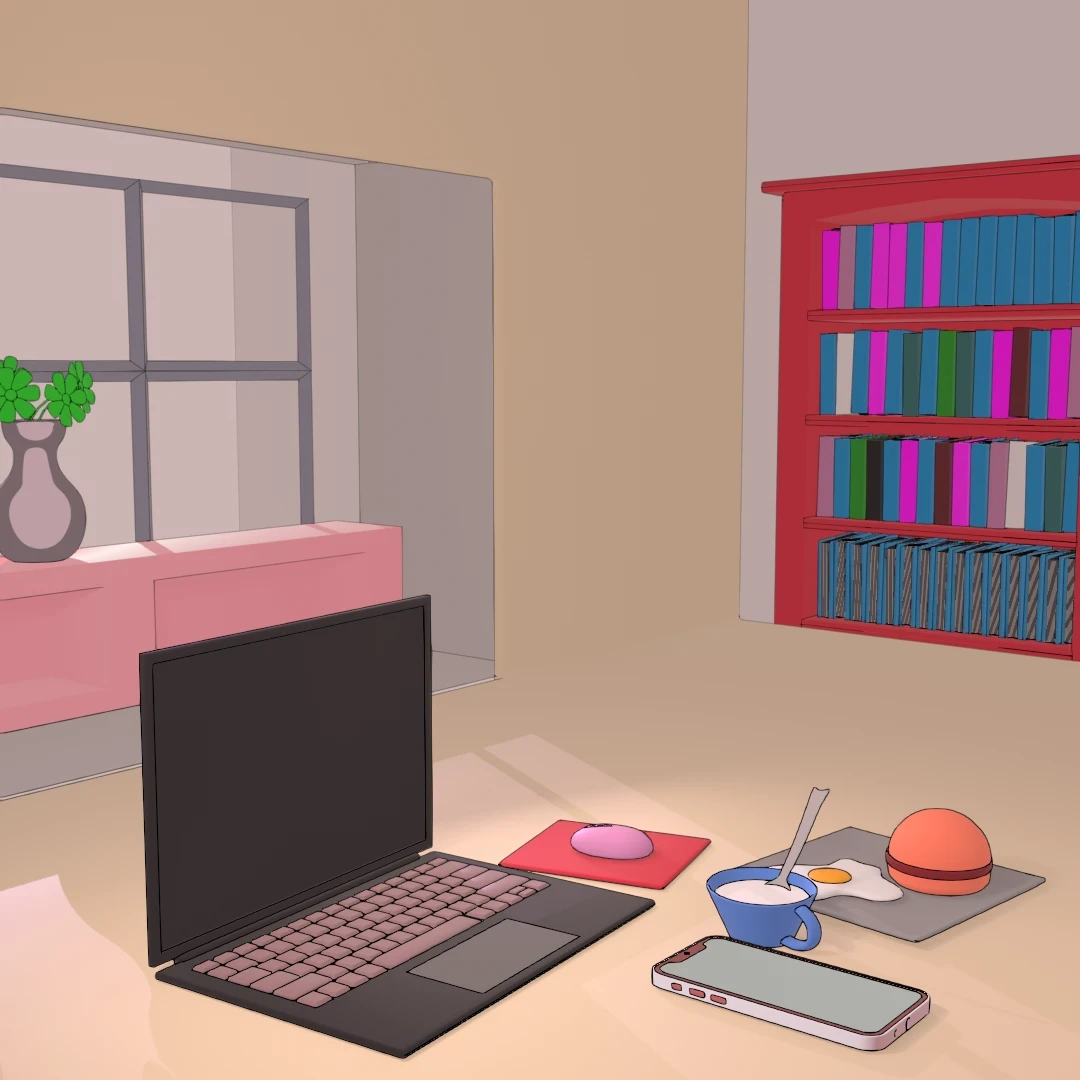 ArtStation - Stylized Animated Interior Room