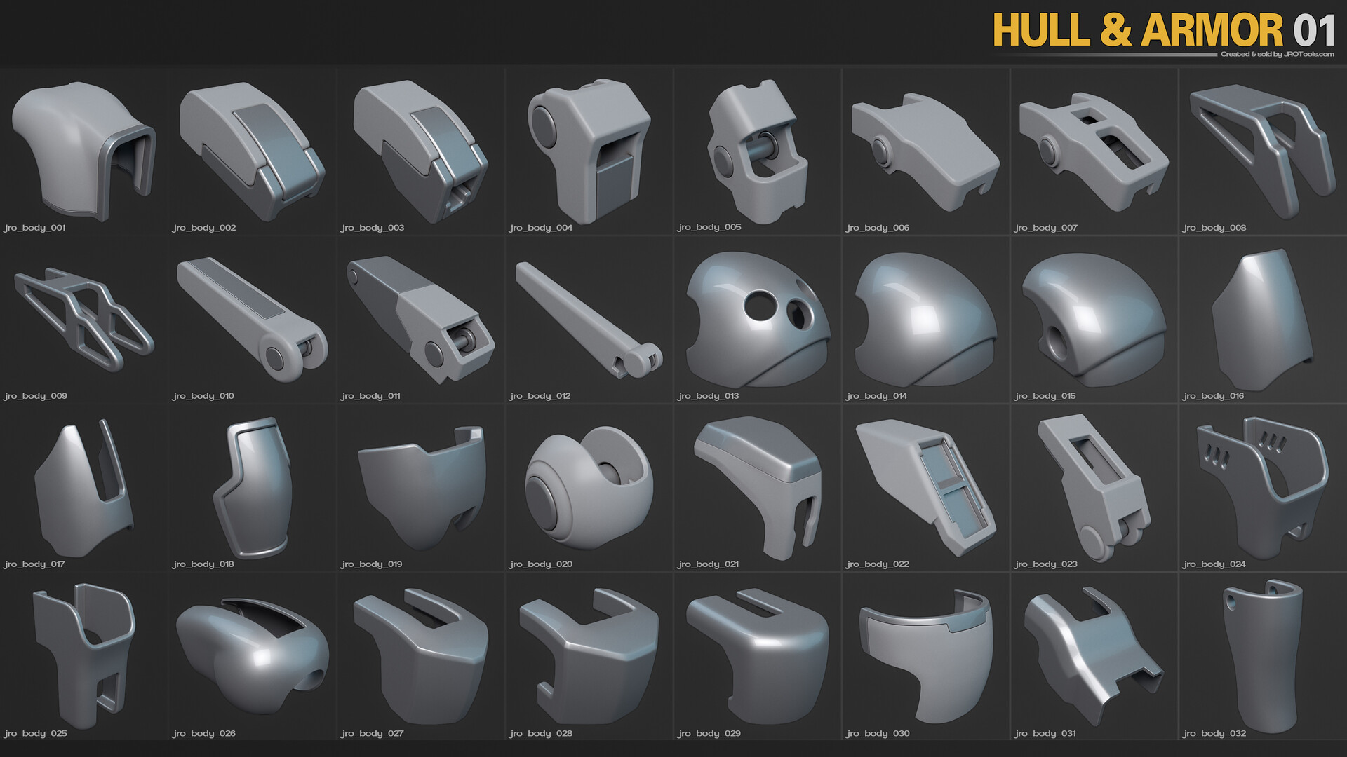 JROTools - Tools for 3D artists - Hard-Surface Kitbash Vol.15 - Hull ...