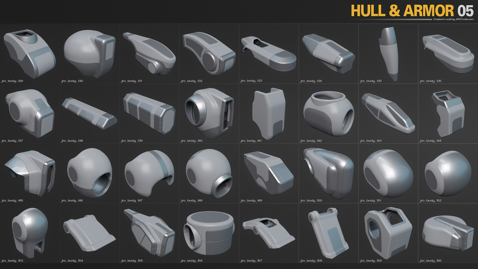 JROTools - Tools for 3D artists - Hard-Surface Kitbash Vol.15 - Hull ...