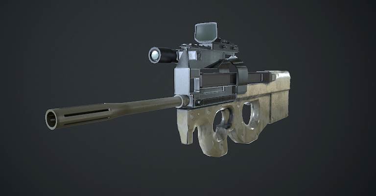 ArtStation - Long Barrel P90 (Civilian Class) [Marmoset Viewer]