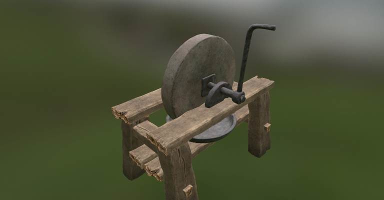 ArtStation - Blacksmith Forge Grinding Stone