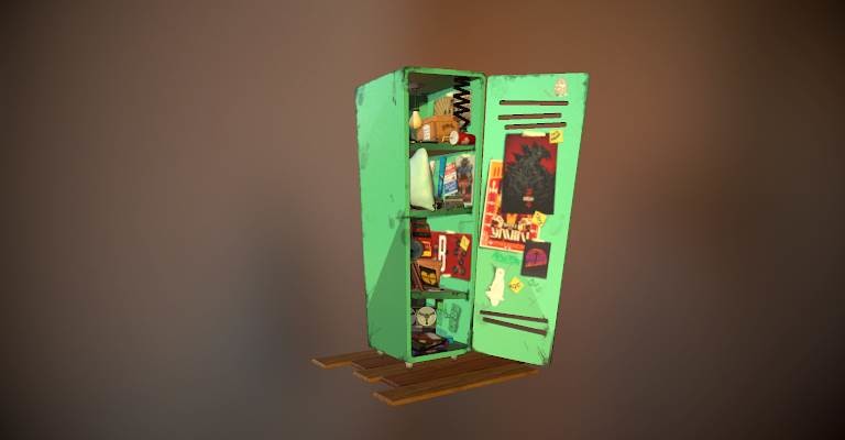 ArtStation - stylised locker benchmark