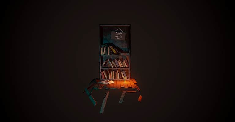 ArtStation - Bookshelf