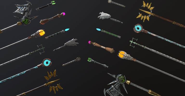 ArtStation - 10 Stylish Fantasy Staffs and Wands