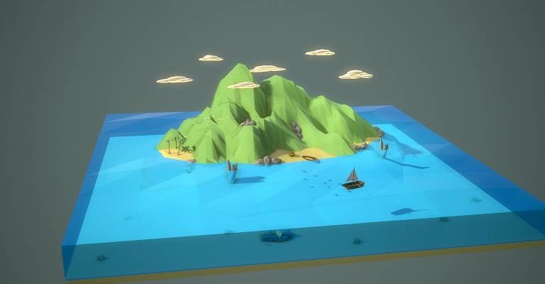 ArtStation - Low poly island
