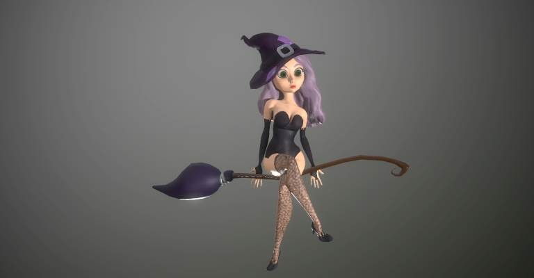 ArtStation - Tabitha Witch with broom