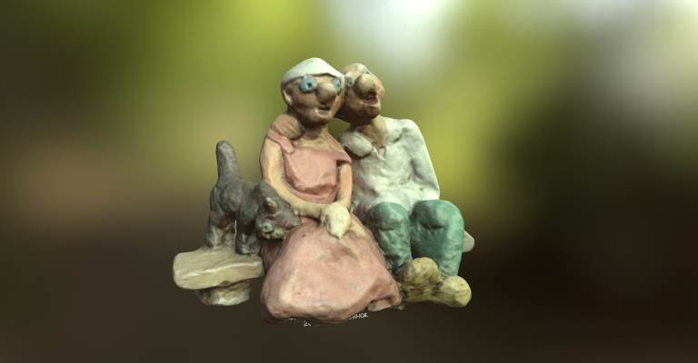 ArtStation - Three on the bench. Photo scan.