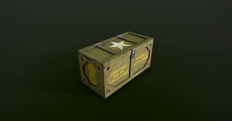 ArtStation - Wooden Ammo Crate
