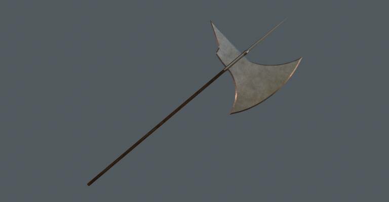 ArtStation - Melee Weapon (halberd)- low poly