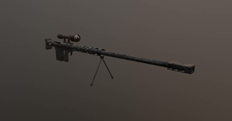 ArtStation - Post apocalyptic anti-material rifle.