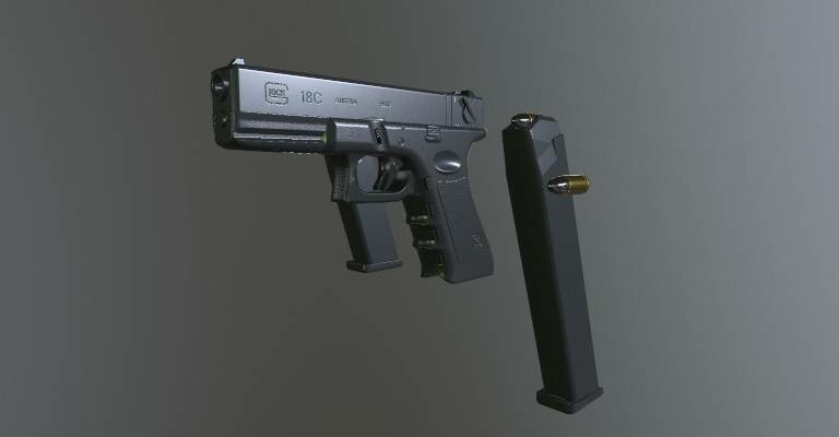 ArtStation - Glock 18C with extended magazine