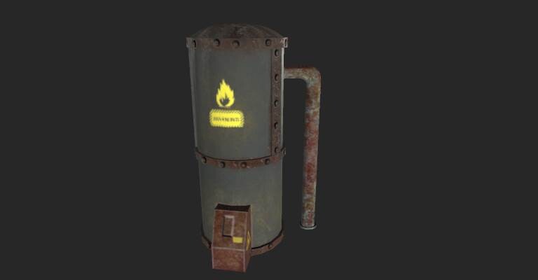 ArtStation - Rusty oil tank