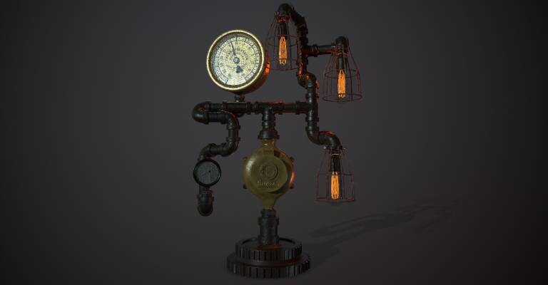 ArtStation - Steampunk Lamp