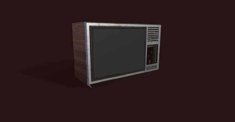 ArtStation - TV 80's 3D Model