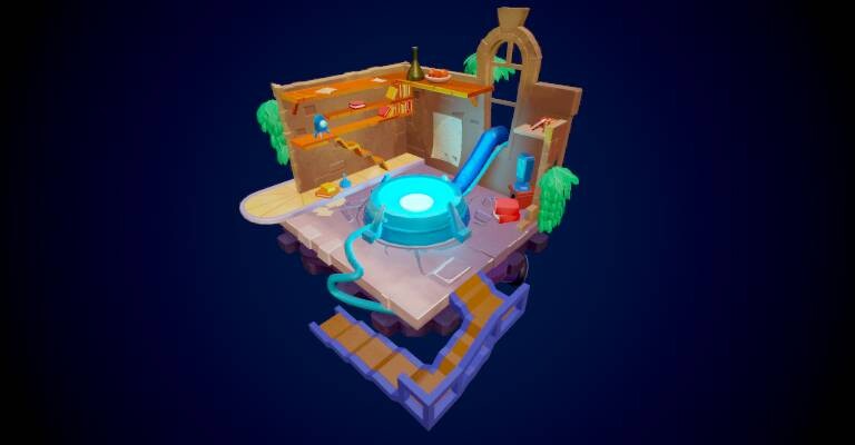 ArtStation - Abandoned lab 3d piece