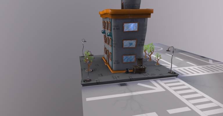 ArtStation - Cartoon Building