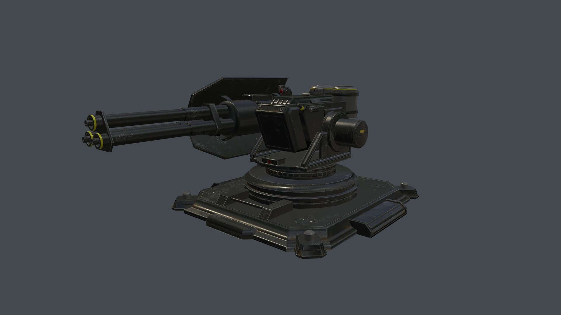 Josh - Game-Ready Mounted Machine Gun