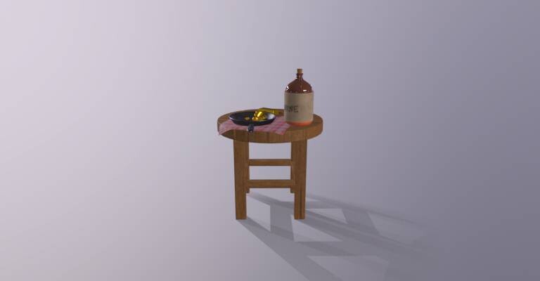 ArtStation - Gold Breakfast Table